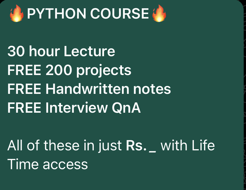 30+ HOUR PYTHON LECTURES 30+ HOUR PYTHON LECTURES